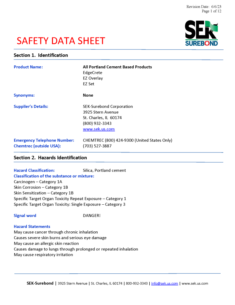 EZ Set | SEK SUREBOND | Hardscape Installation & Protection