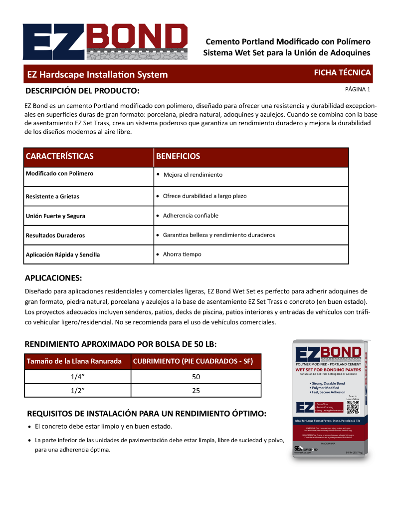 EZ Bond | SEK SUREBOND | Hardscape Installation & Protection